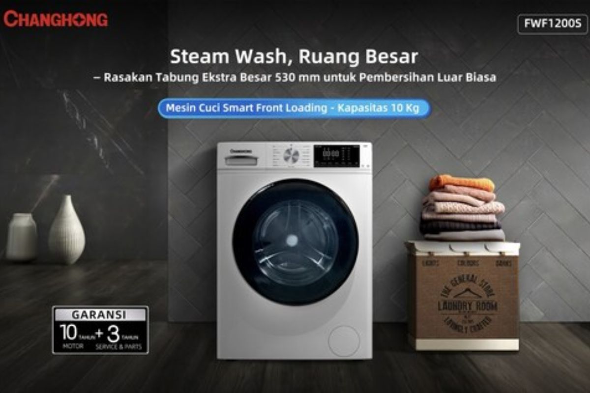 Keunggulan Mesin Cuci Smart Front Loading Changhong: Inverter Teknologi ...