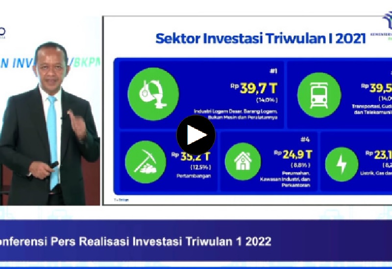 Realisasi Investasi di Kuartal I Rp282,4 Triliun - IMQ21 | IMQ